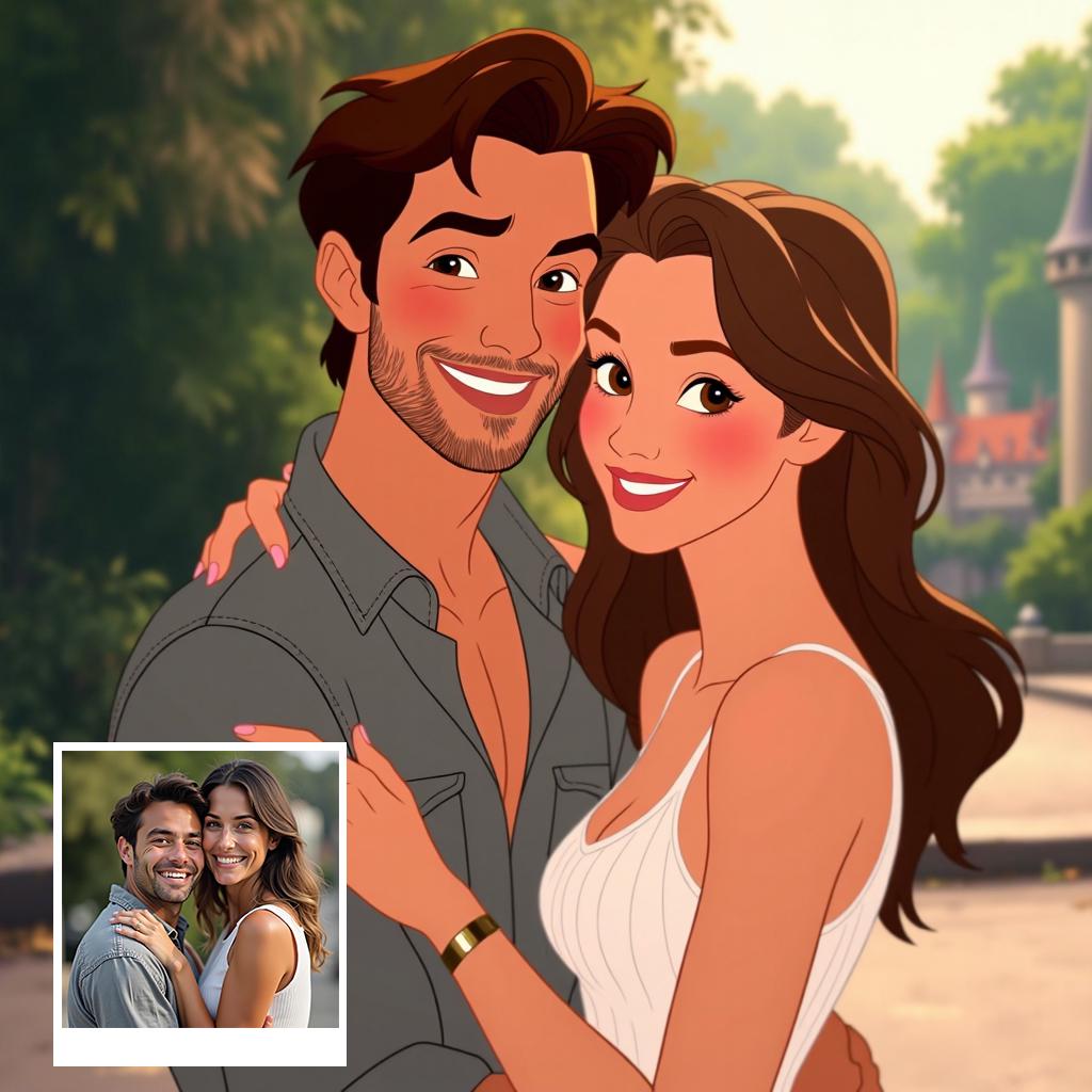 Custom Disney-style Character, Personalised Family Portrait, Cartoon ...