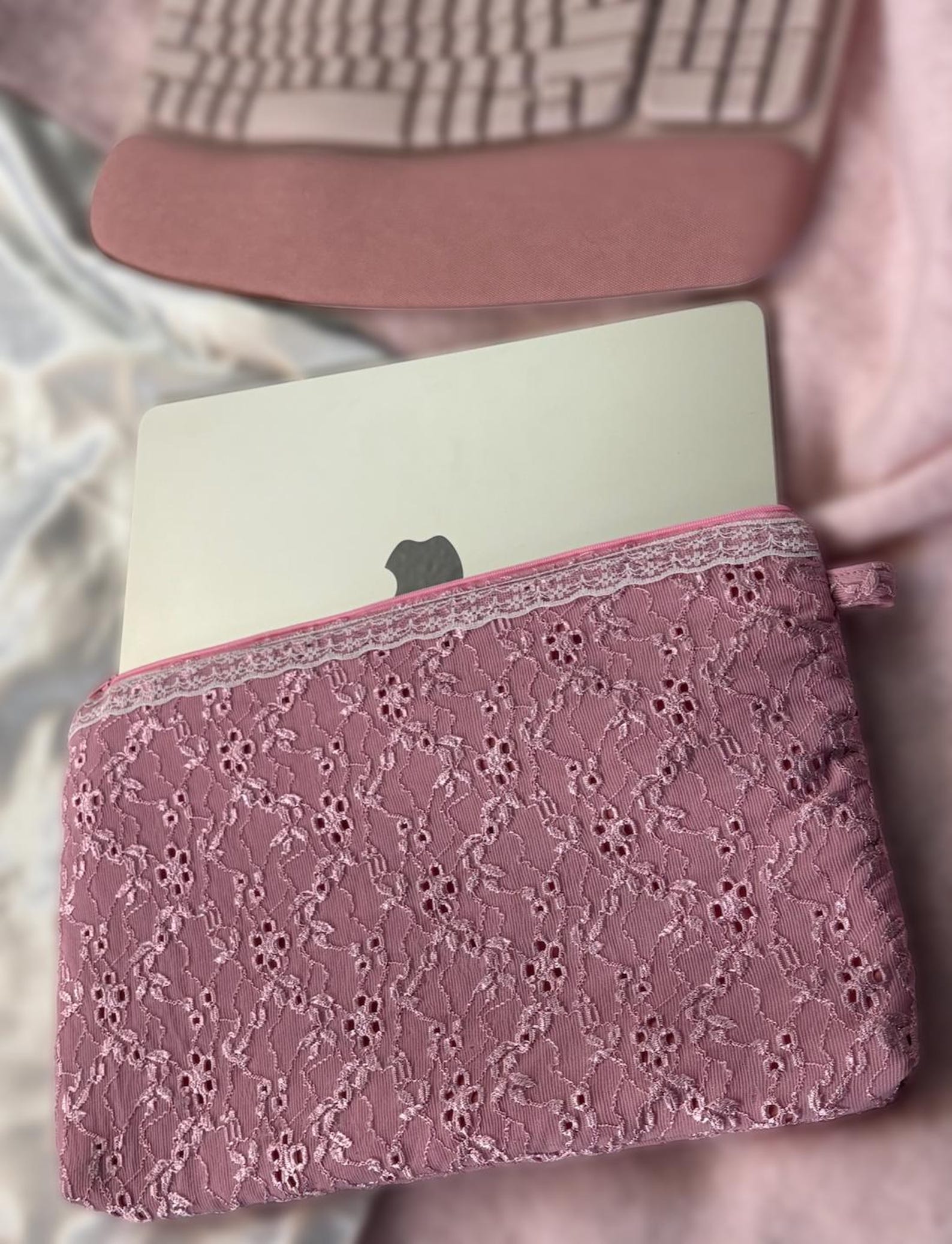 Handmade Coquette Cute Pink Laptop Sleeve - Etsy