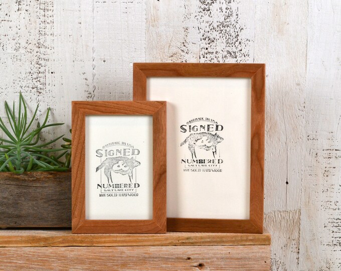 Natural WALNUT Picture Frame in 1x1 Flat Style Choose Size: - Etsy