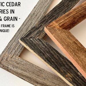 Rustic Natural Reclaimed Cedar Wood Picture Frame Choose - Etsy UK