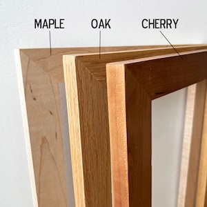 Solid Cherry, Oak or Maple Hardwood Picture Frame 1.5" Wide Style ...