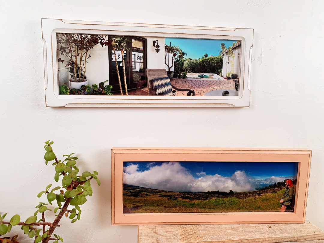 5x15 Panoramic Picture Frame in Vintage Color and Style of Your Choice ...