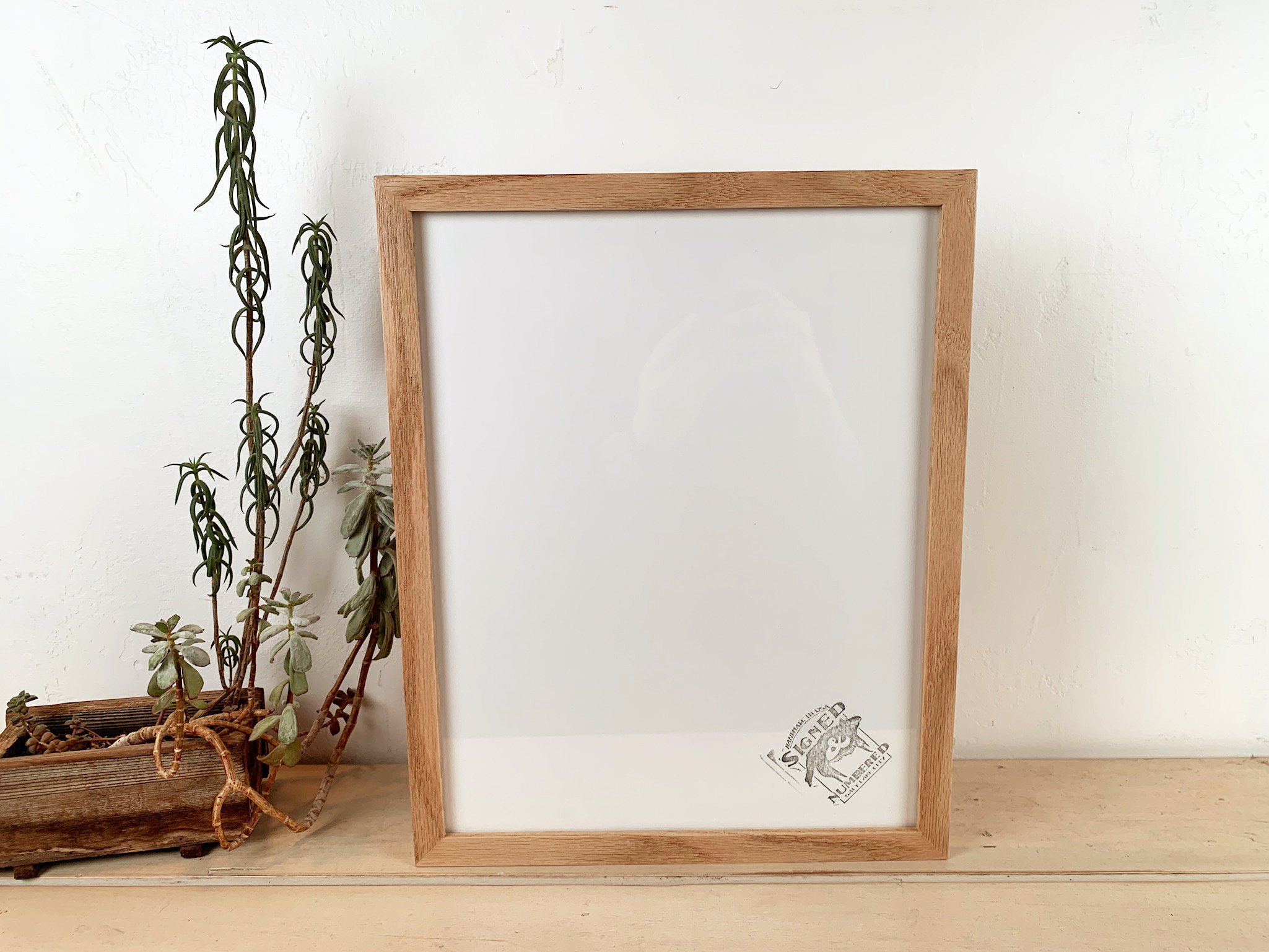 11x14 Picture Frame in Solid Natural Oak Peewee Style - IN STOCK - Same ...