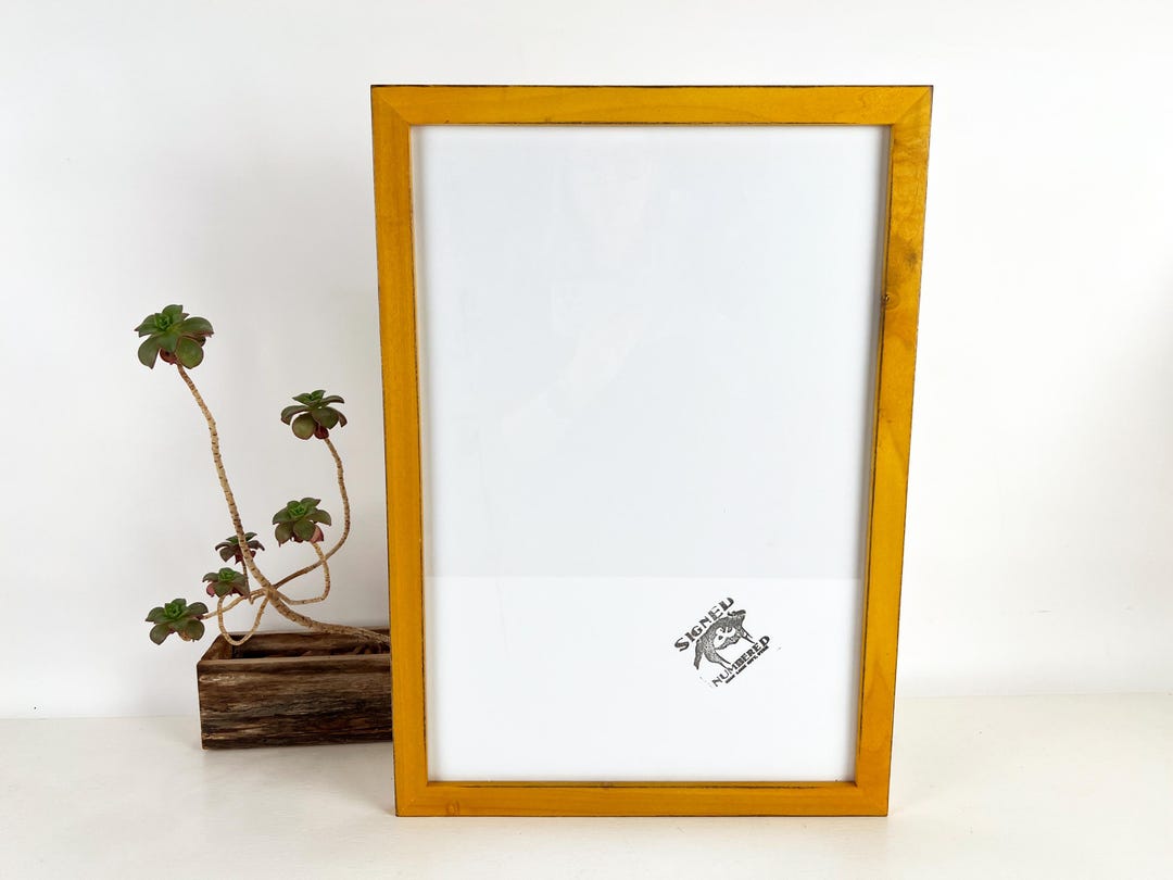 SHIPS TODAY - 13x19" Picture Frame - 1x1 Flat Style With Vintage Honey ...