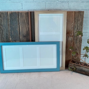 9x19 Picture Frame Mat Windows Fit 3 5x7 Photos in 1x1 Flat | Etsy