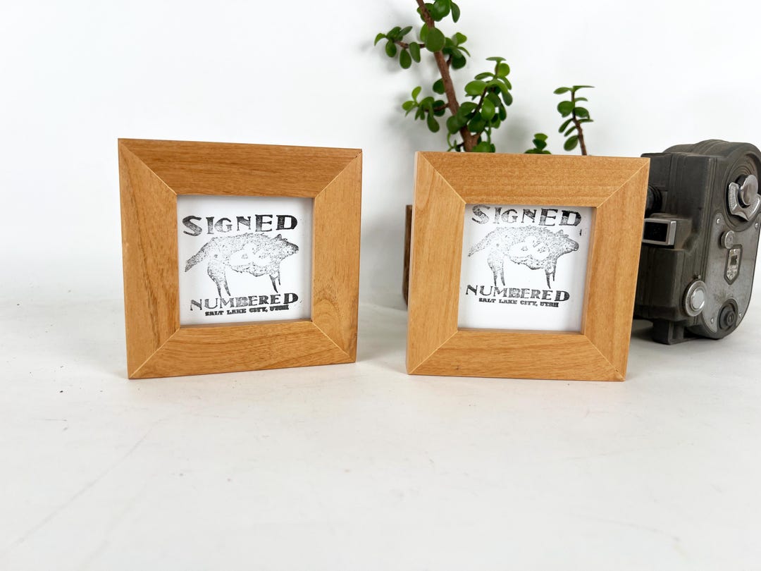 SHIPS TODAY 3x3 Square Picture Frame 1x1 Flat Style in Solid Natural ...
