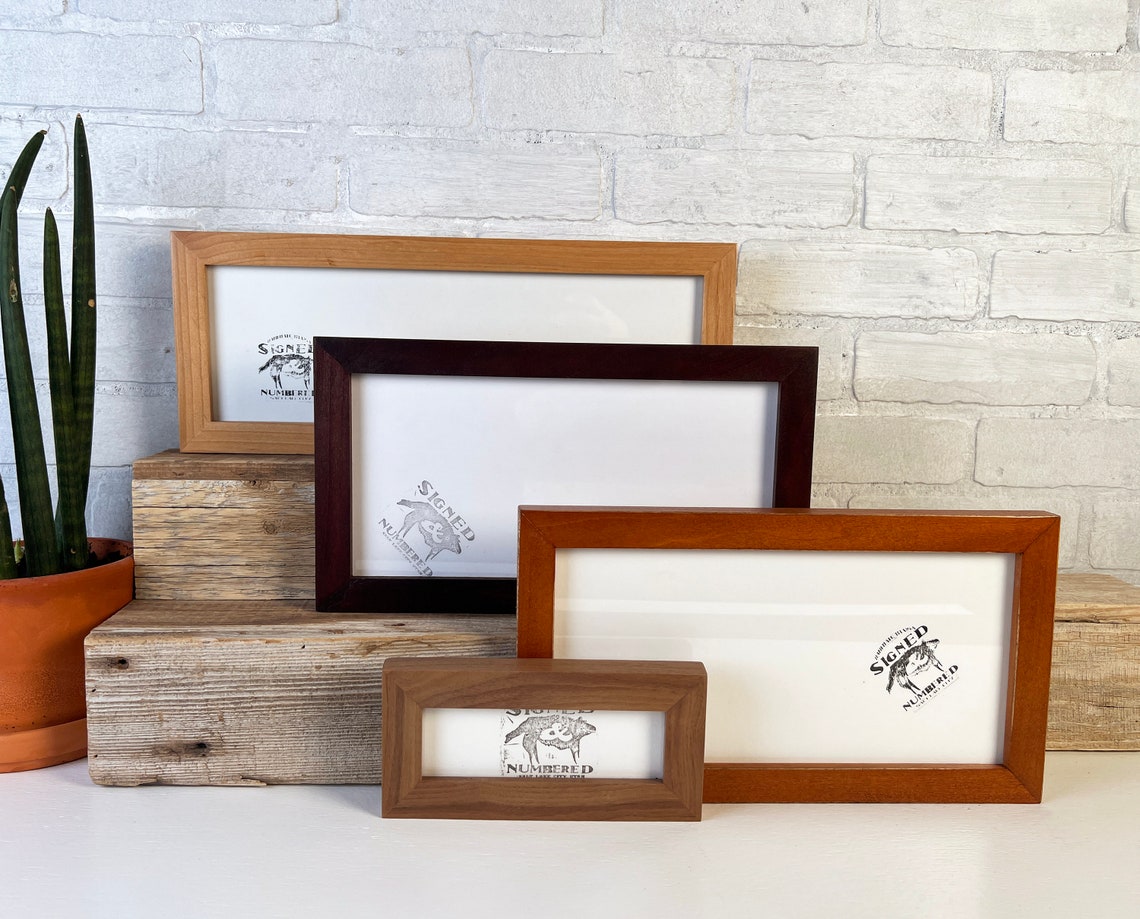 Panoramic Picture Frame in 1x1 Flat Style and Solid Natural - Etsy