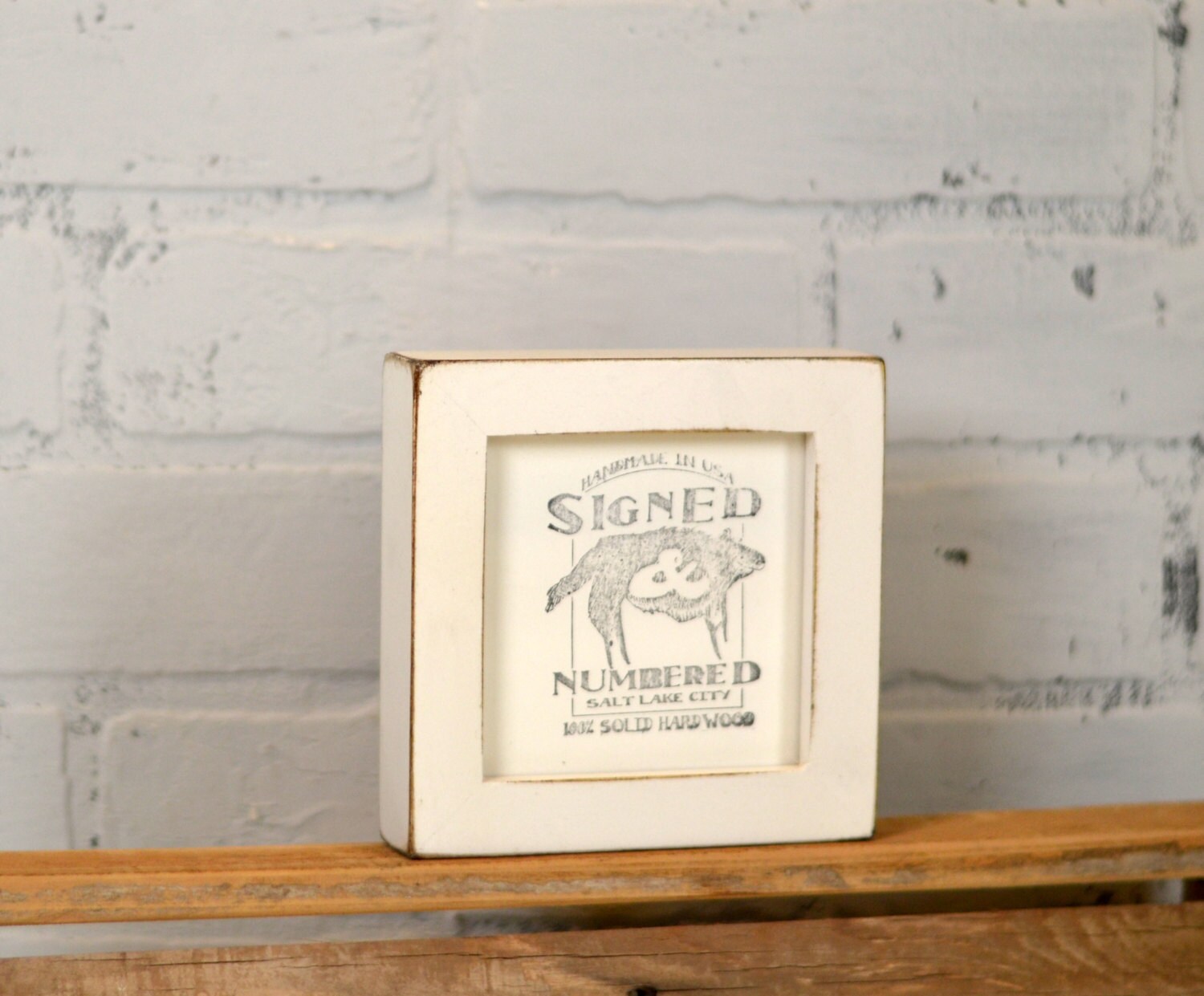 4x4 Square Photo Picture Frame in Deep Flat Style with Vintage White ...