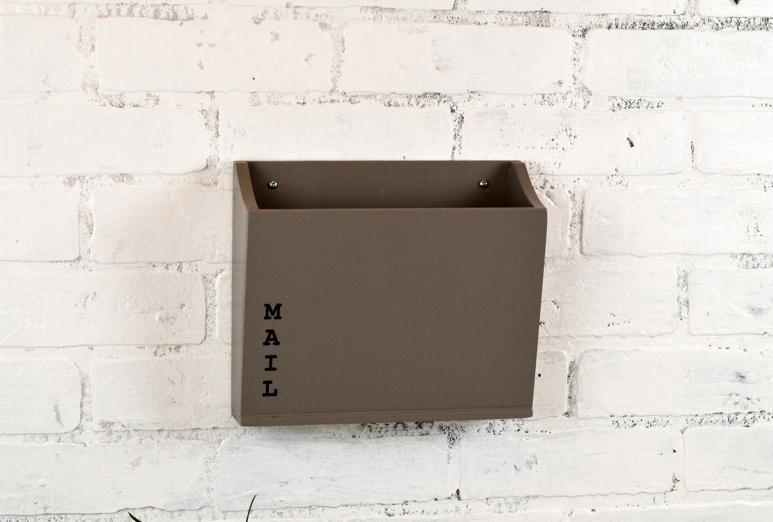 Handmade Modern Mail Holder Wall Mounted in Color OF YOUR - Etsy