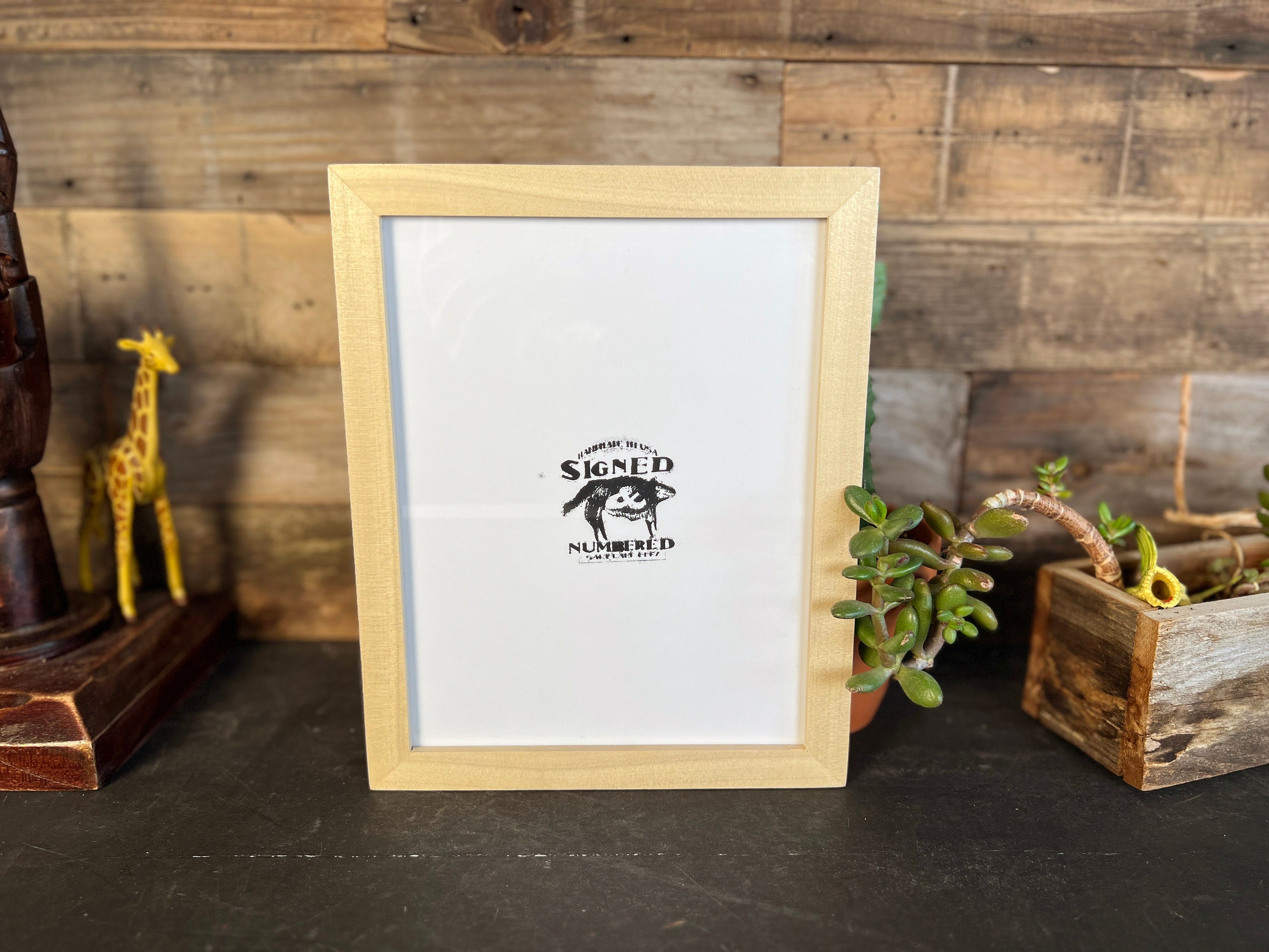 SHIPS TODAY - 7x9 Picture Frame - Solid Natural Poplar Peewee Style ...