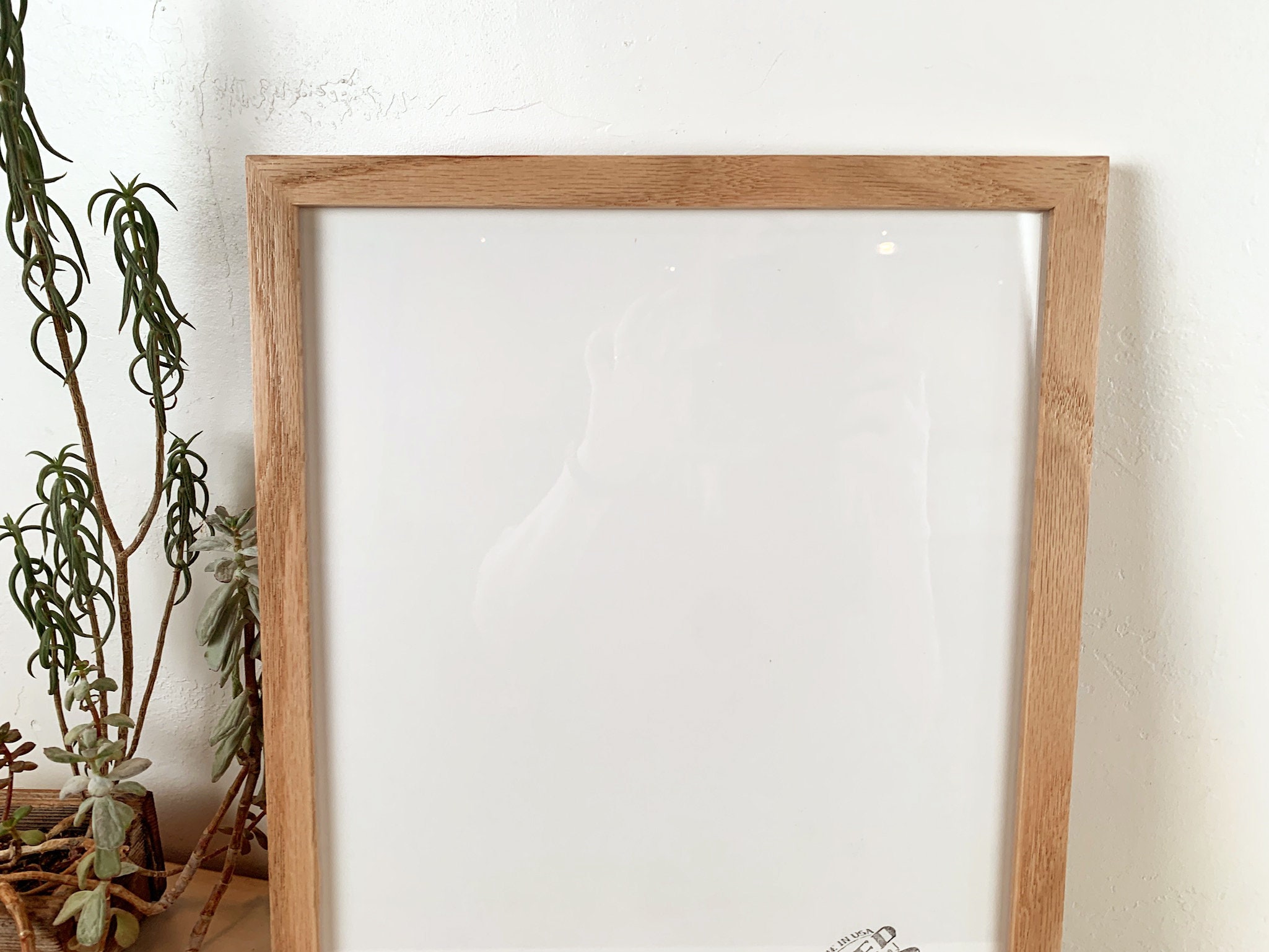11x14 Picture Frame in Solid Natural Oak Peewee Style - IN STOCK - Same ...
