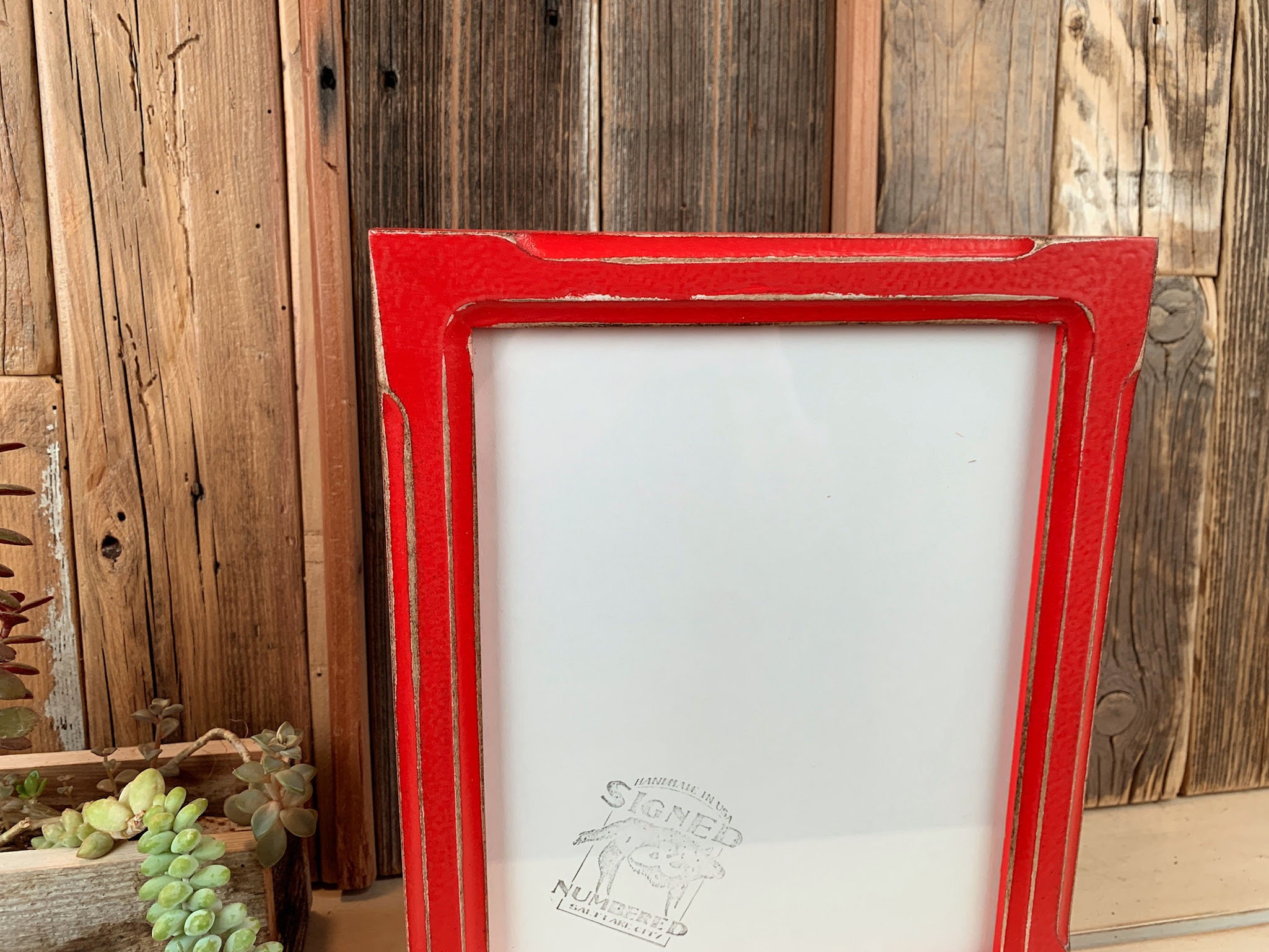 7x9 Picture Frame - SHIPS TODAY - 1x1 Shallow Bones Style with Vintage ...