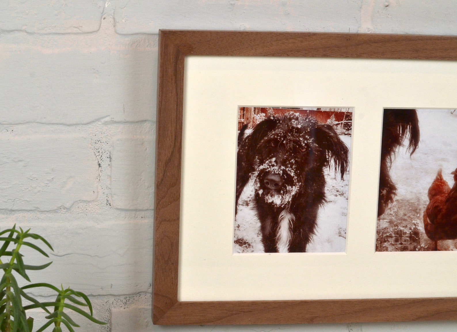 Natural WALNUT Picture Frame in Peewee Style Choose Your Size: 3x3 up ...