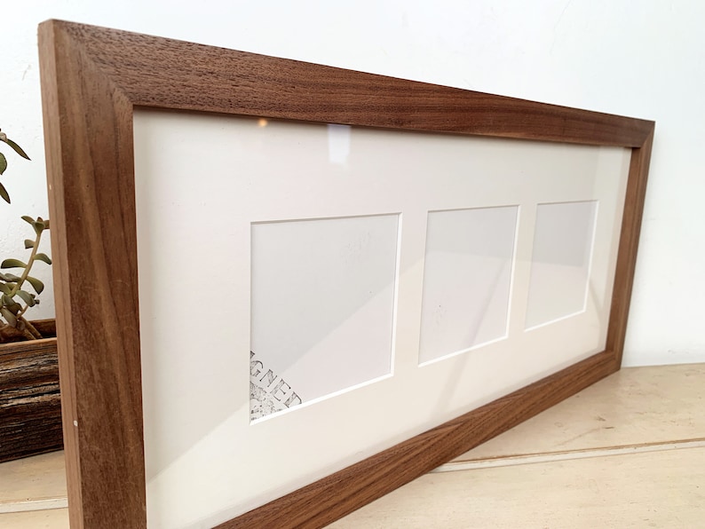 Natural WALNUT Picture Frame in 1x1 Flat Style Choose Size: - Etsy