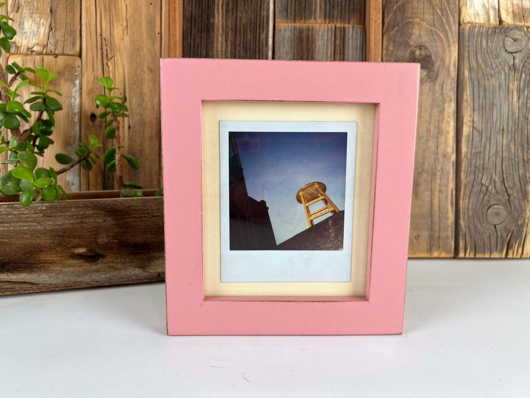 Picture Frame for Instant Camera Print in 1x1 Flat Style With Vintage ...