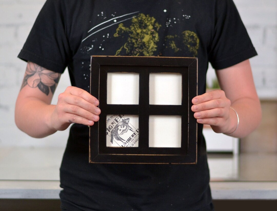 Window Pane Style Multiple Opening Frame for 3x3" up to 5x5" Photos ...