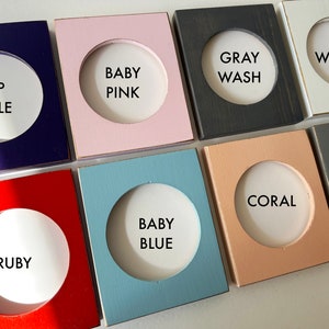 4x4 Pine Circle Opening Picture Frame in Vintage Finish COLOR of YOUR ...