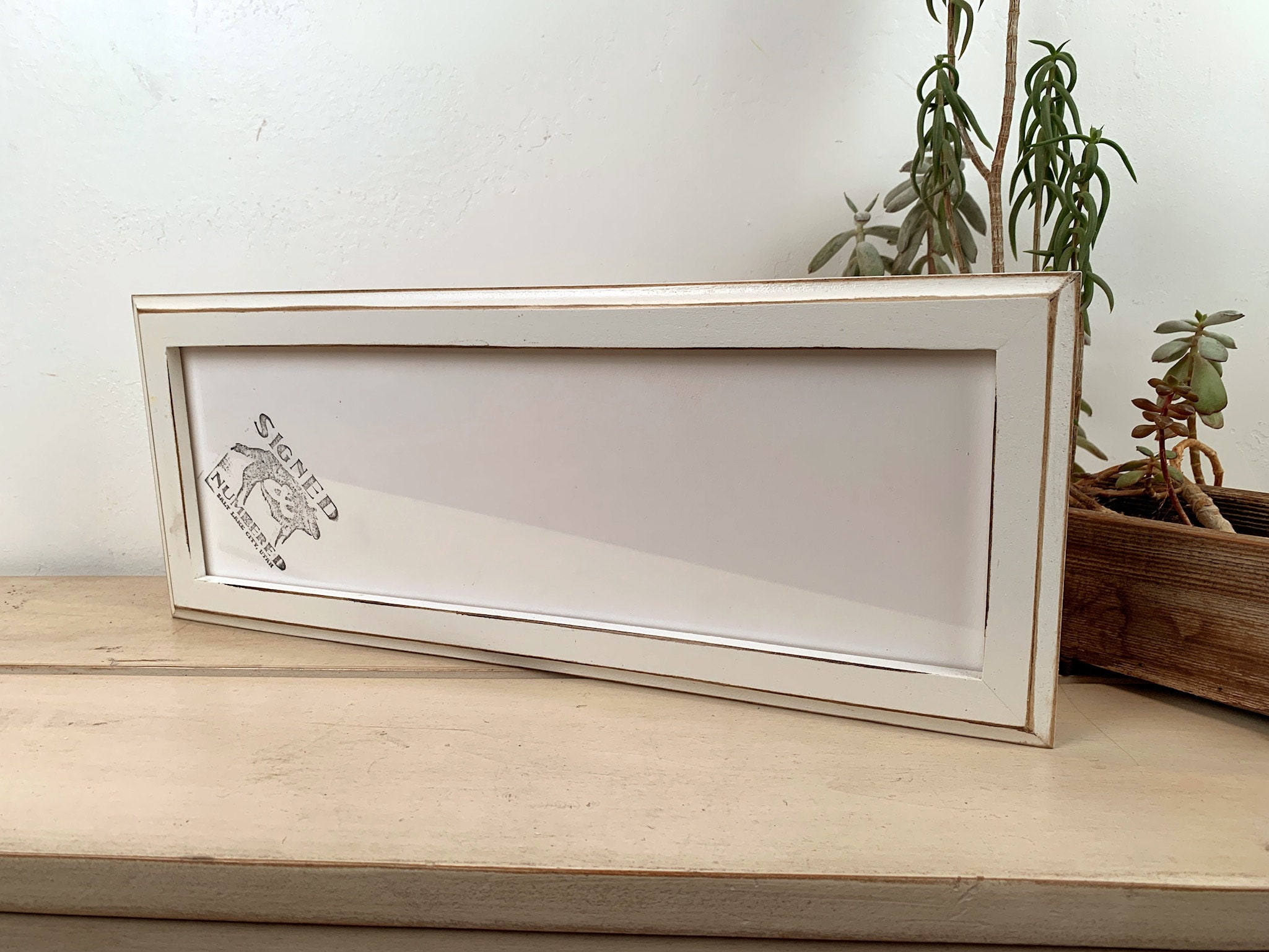 5x15 Picture Frame - SHIPS TODAY - 1x1 Outside Cove Style with Vintage ...