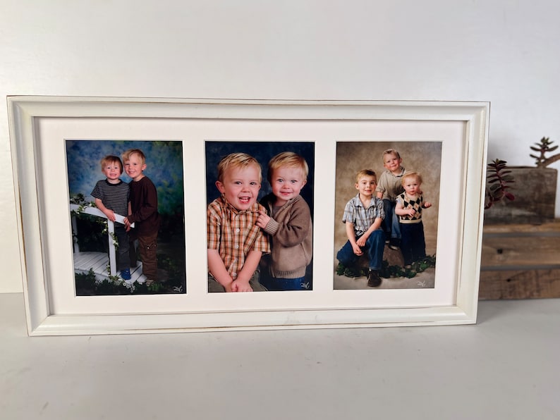 Collage Picture Frame Mat Windows Fit Multiple 5x7 Photos in Foxy Cove ...