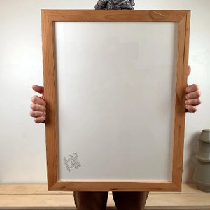 Solid Natural ALDER or POPLAR Wood Picture Frame 1.5" Wide Style Choose ...