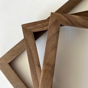 Natural WALNUT Picture Frame in Peewee Style - Choose Your Size: 3x3 up ...
