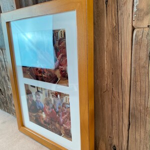 10x13 Picture Frame Mat Windows Fit (2) 5x7 Photos in 1x1 Flat Style ...