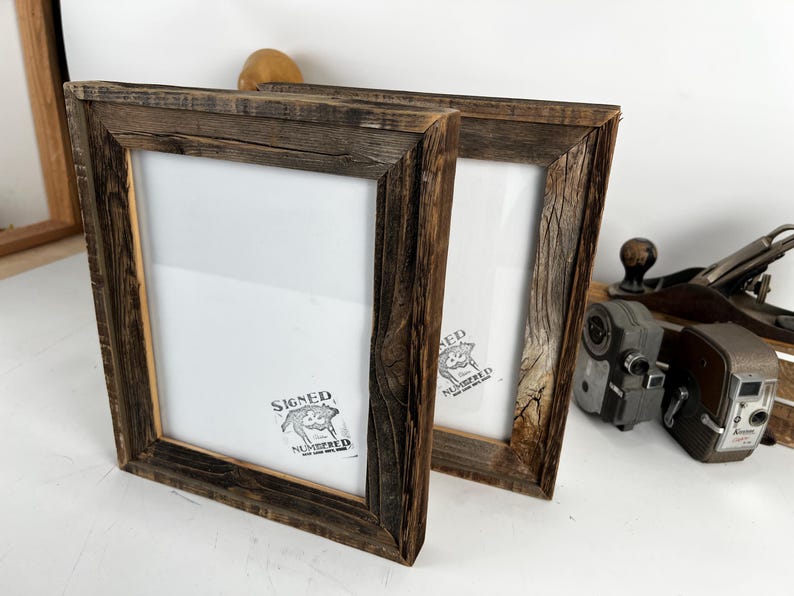 SHIPS RIGHT AWAY - Rustic Reclaimed Cedar Build up Style Picture Frame ...