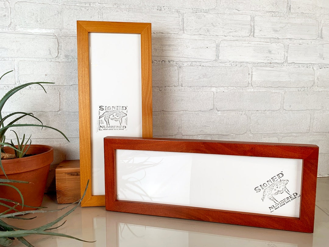 5x15 Panoramic Picture Frame in 1x1 Flat Style and Vintage Color of ...