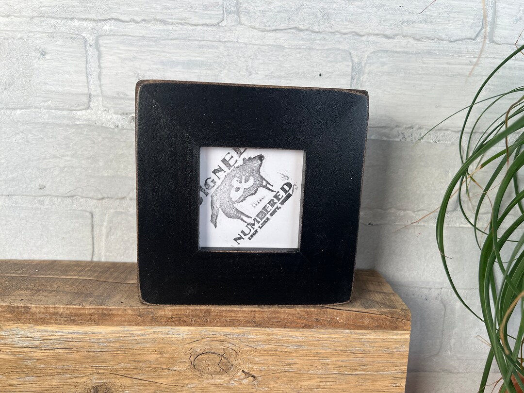 SHIPS TODAY - 3x3 Picture Frame - 1.5 Standard Style With Vintage Black ...