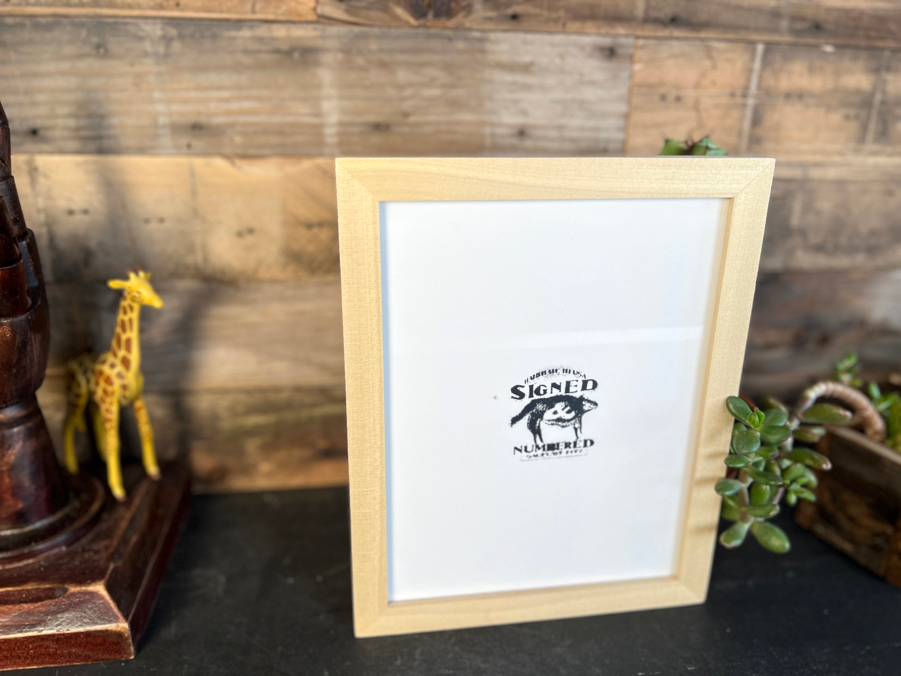 SHIPS TODAY - 7x9 Picture Frame - Solid Natural Poplar Peewee Style ...