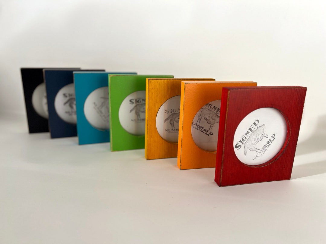 4x4 Pine Circle Opening Picture Frame in Vintage Finish COLOR of YOUR ...