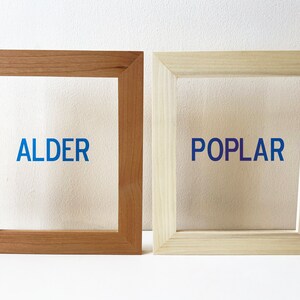 Solid Natural ALDER or POPLAR Wood Picture Frame 1.5" Wide Style Choose ...