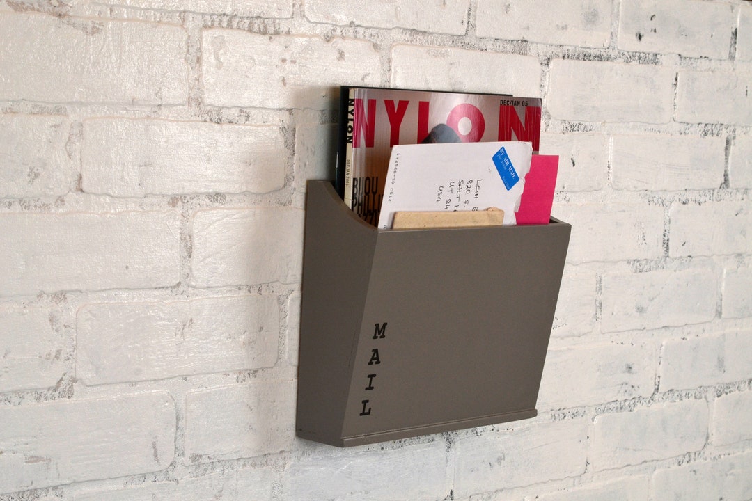 Handmade Modern Mail Holder - Wall Mounted - in Color OF YOUR CHOICE ...