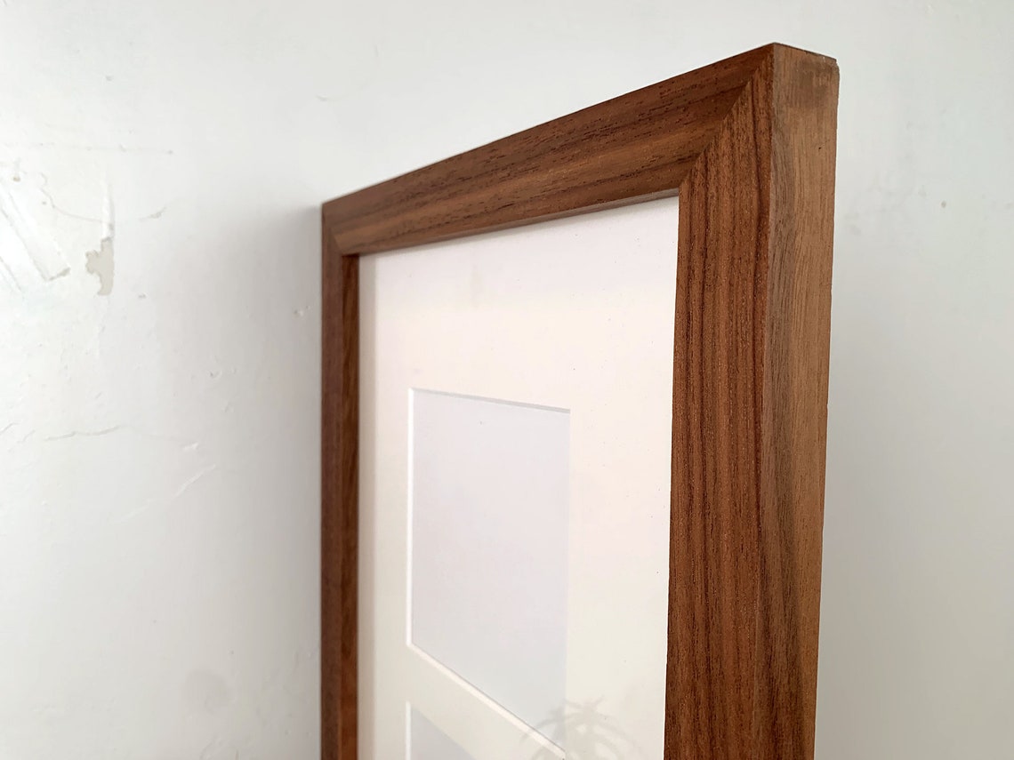 Natural WALNUT Picture Frame in 1x1 Flat Style Choose Size: - Etsy