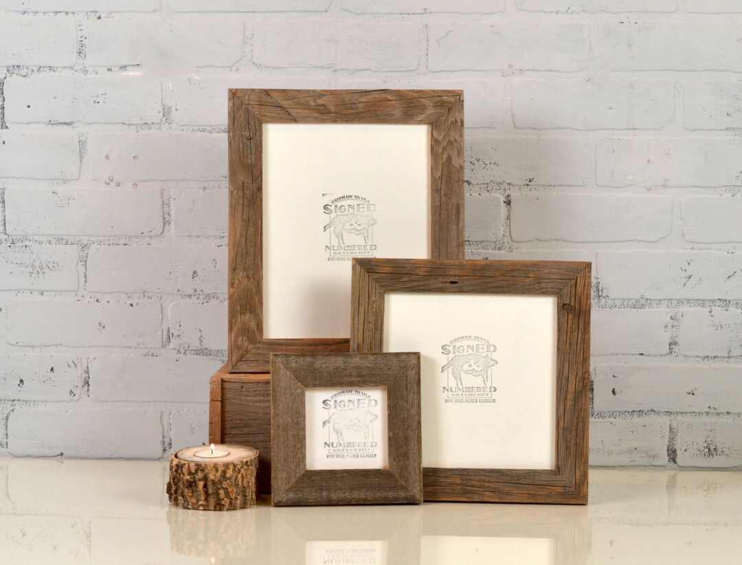 Rustic Natural Reclaimed Cedar Wood Picture Frame Choose - Etsy UK