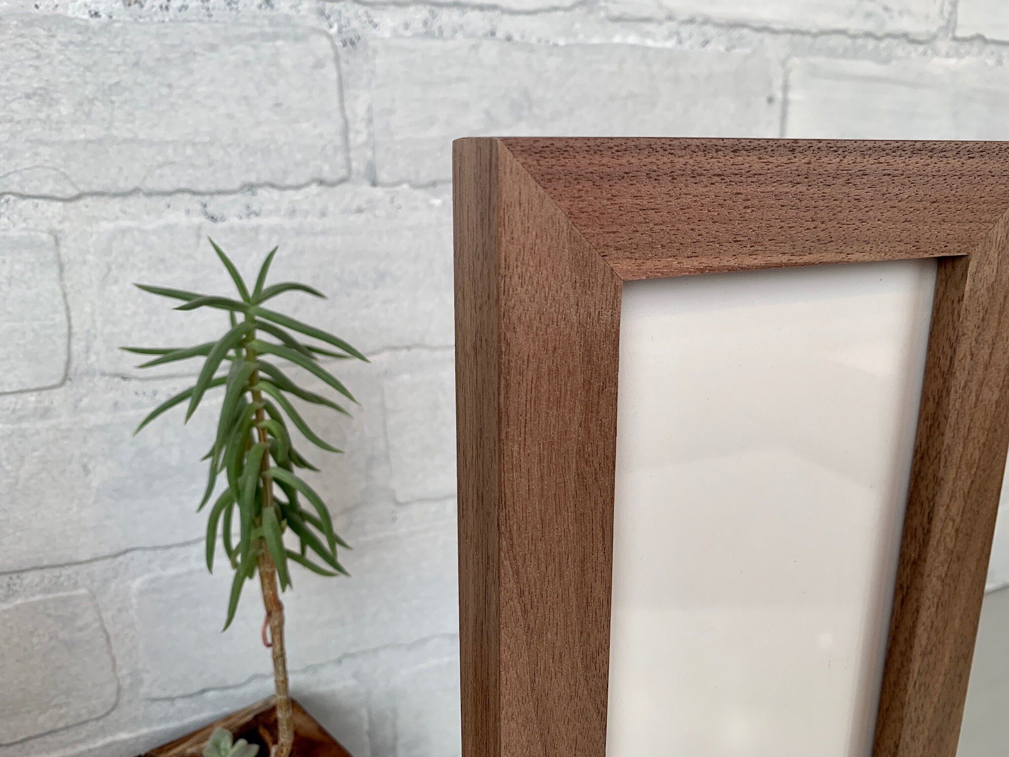 4x10 Picture Frame in 1x1 Flat Style built from Solid Natural Walnut ...