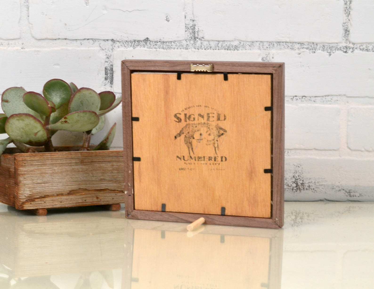 Natural WALNUT Picture Frame in Peewee Style Choose Your Size: 3x3 up ...