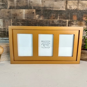 Triptych Picture Frame Three Windows for (3) Photos With Deep Flat ...