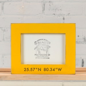 Personalized Coordinates Frame Custom Engraved in Vintage COLOR of YOUR ...