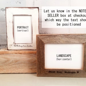 Personalized Coordinates Frame Custom Engraved in Vintage COLOR of YOUR ...