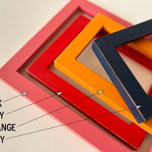 Vintage Color of Your Choice in 1x1 Flat Style Choose Your Frame Size ...