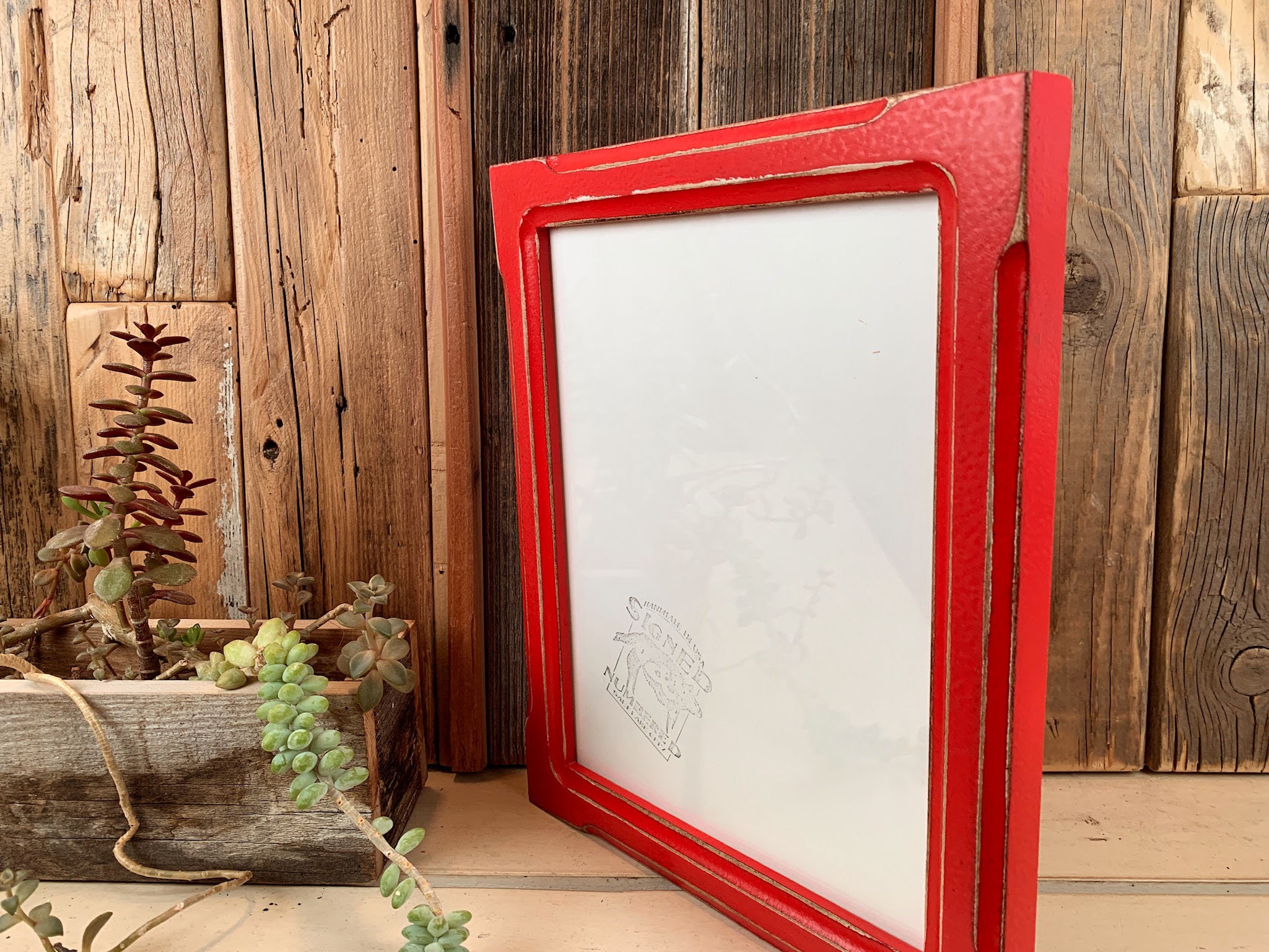 7x9 Picture Frame - SHIPS TODAY - 1x1 Shallow Bones Style with Vintage ...