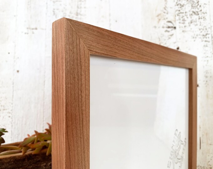 Natural WALNUT Picture Frame in 1x1 Flat Style Choose Size: - Etsy