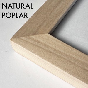 Natural ALDER or POPLAR Picture Frame in 1x1 Flat Style Choose Size ...