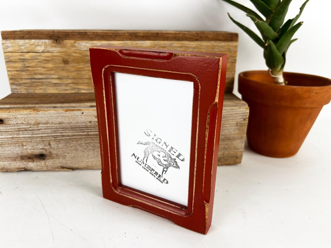 SHIPS TODAY - 4x6 Picture Frame - 1x1 Shallow Bones Style With Vintage ...
