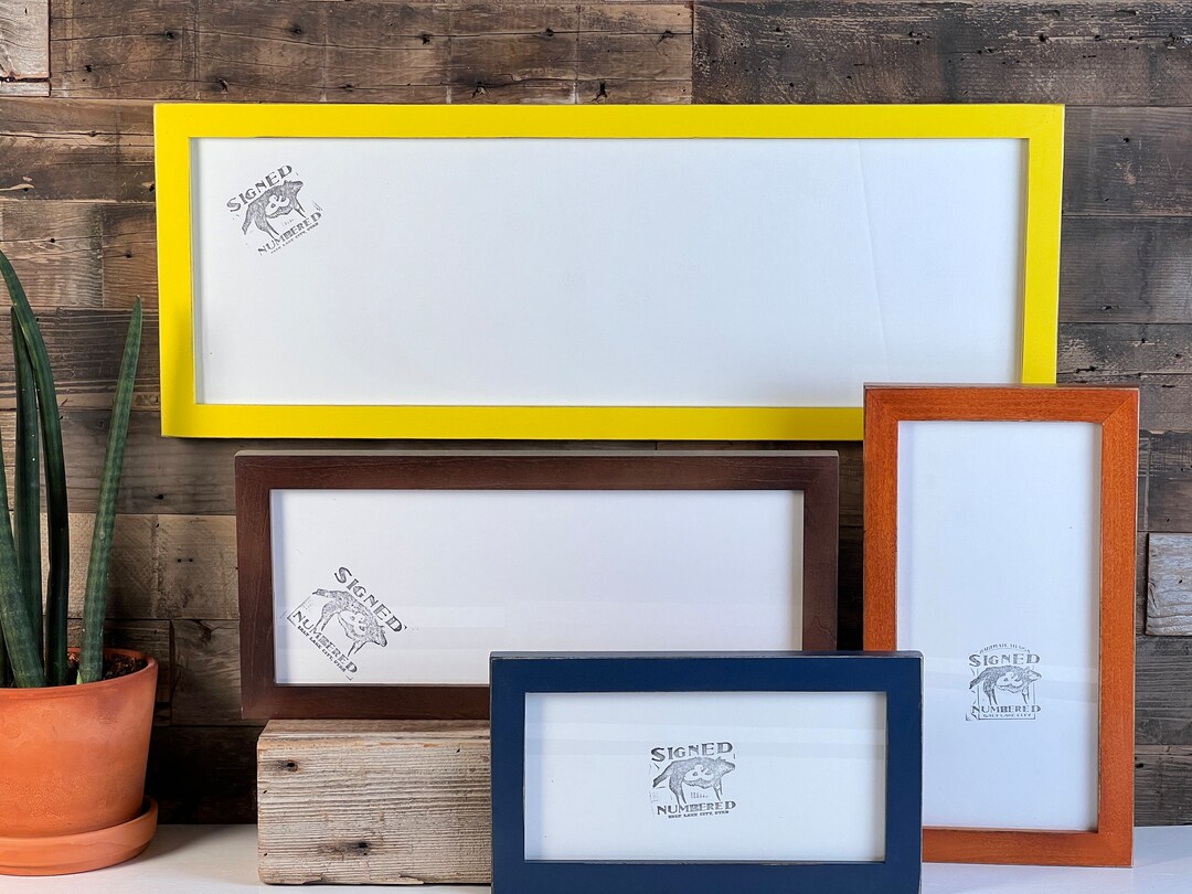 Panoramic Picture Frame Vintage COLOR of YOUR CHOICE 1x1 Flat Style ...