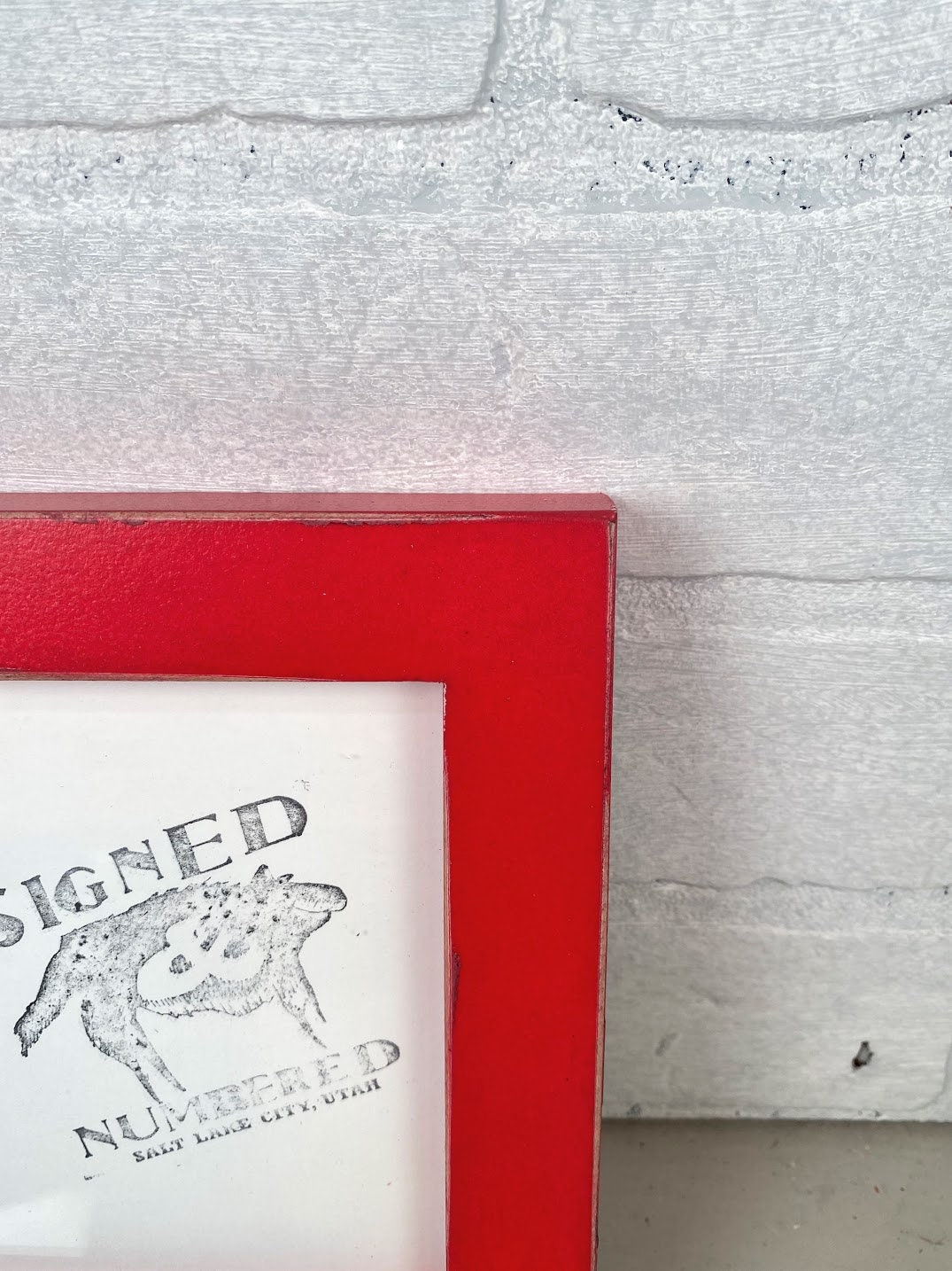 5x5 Inch Square Picture Frame In 1x1 Flat Style With Vintage Ruby