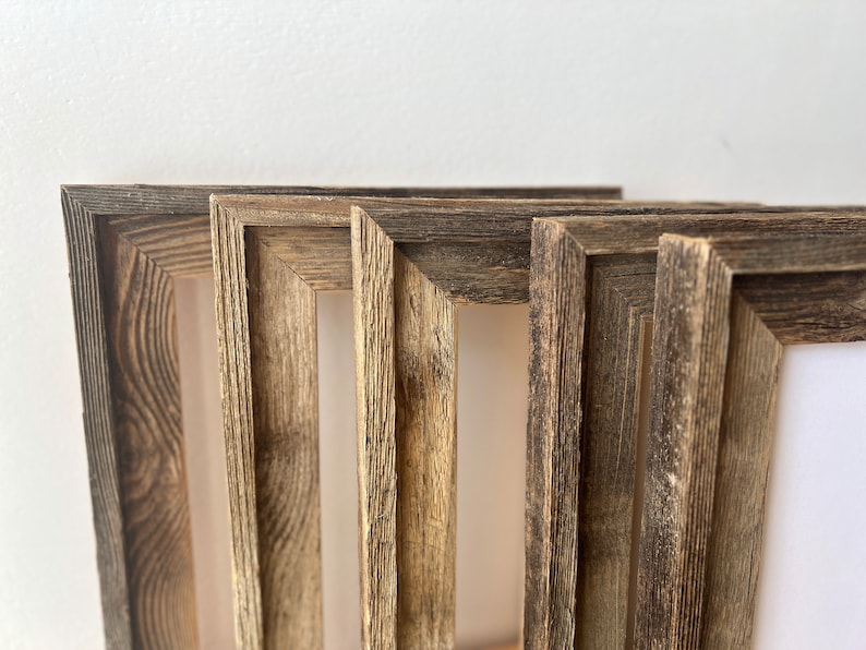 SHIPS RIGHT AWAY - Rustic Reclaimed Cedar Build up Style Picture Frame ...