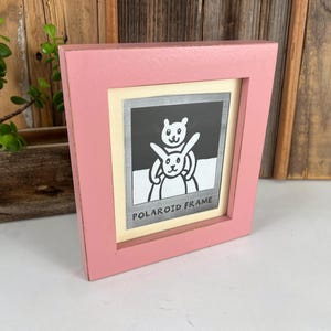 Picture Frame for Instant Camera Print in 1x1 Flat Style With Vintage ...