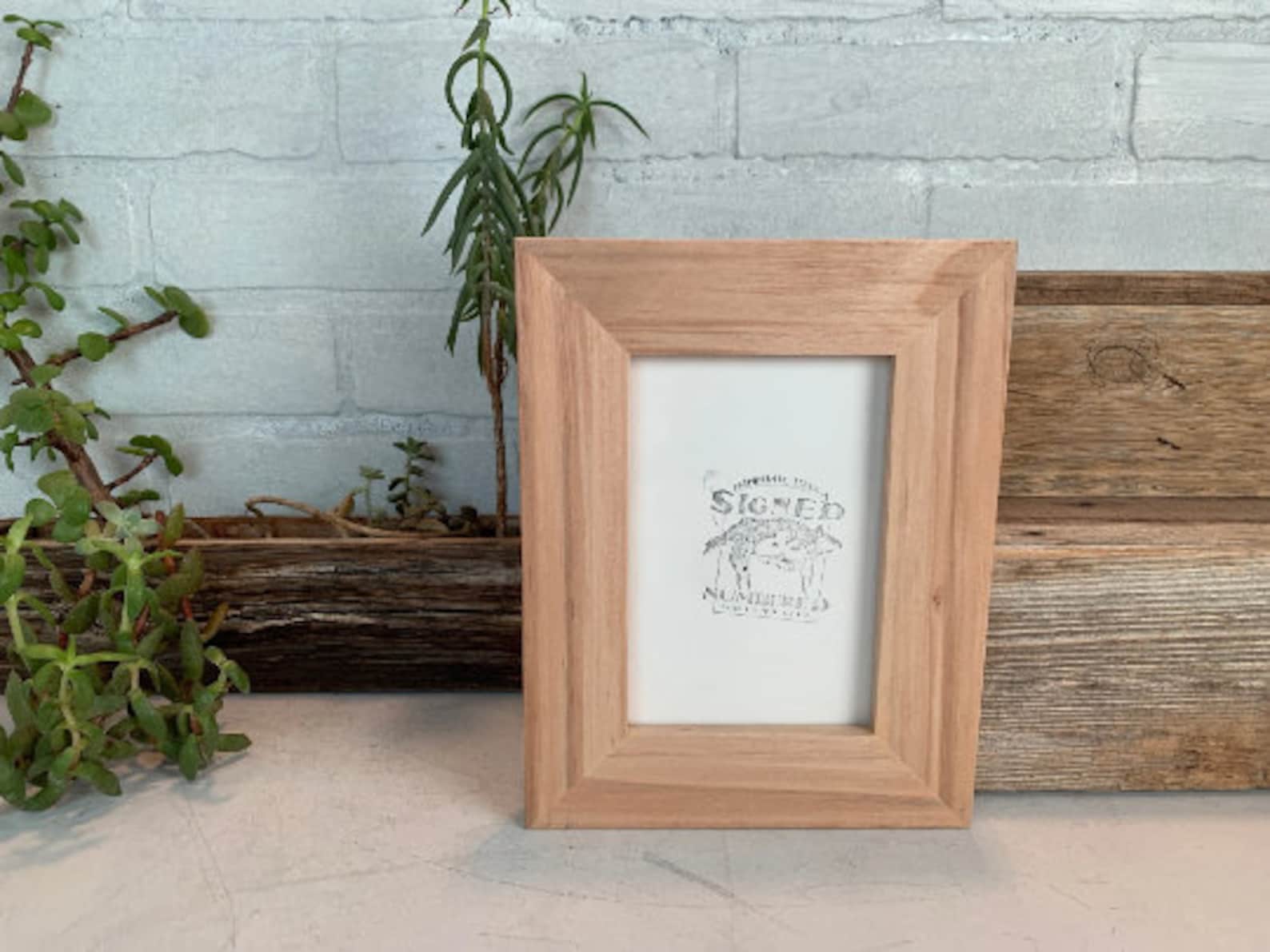 Solid Natural WILLOW Wood Picture Frame 1.5 Wide Style | Etsy